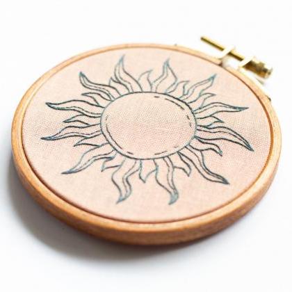 Bundle | Celestial Sun & Moon Pdf Embroidery Pattern Tutorial | Digital ...