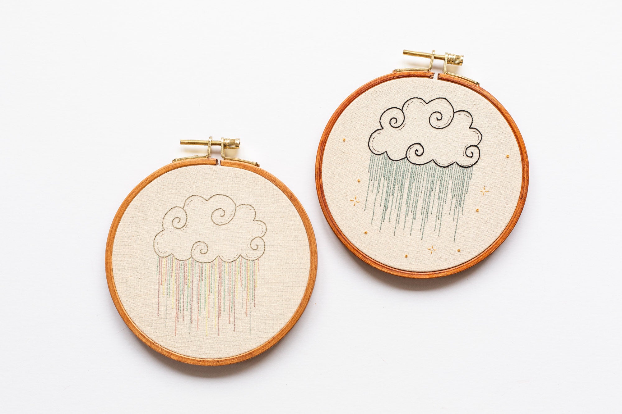 Celestial Rain Cloud Pdf Embroidery Pattern Tutorial | Digital Download ...