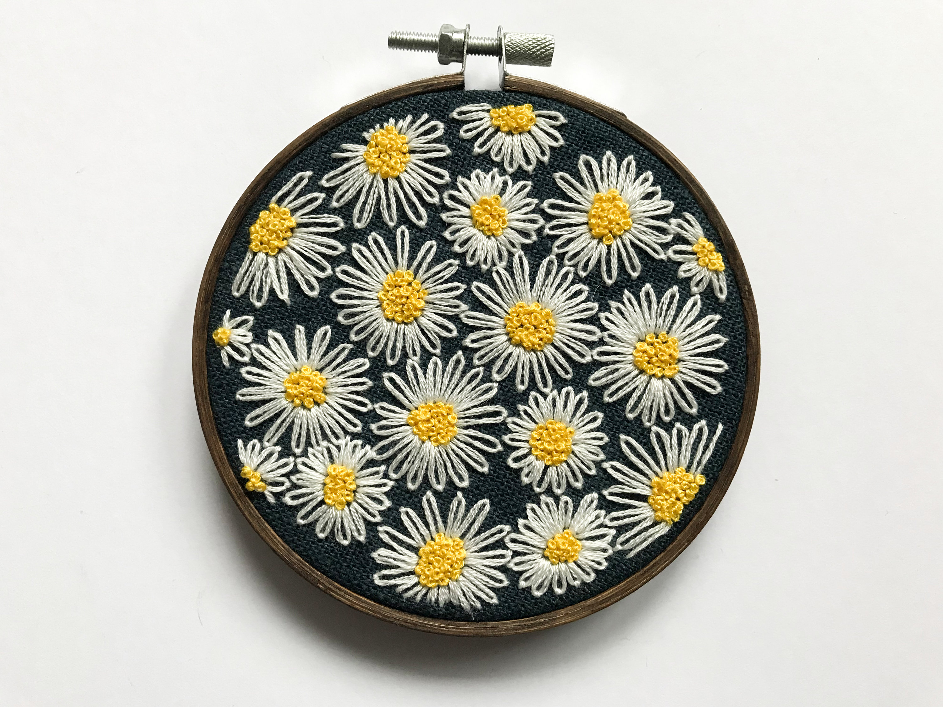 Daisy Garden Embroidery Hoop Art | Handmade Daisies Cute Gift Unique ...